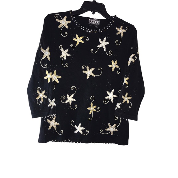 Tops | The Collective Works Of 2 Berer By Takako Sakon Star Embroidery ...